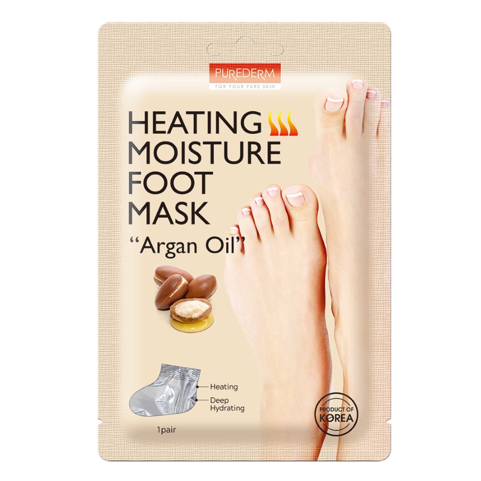 Shop PUREDERM - Heating Moisture Foot Mask - Argan Oil - 1pair | STYLEVANA
