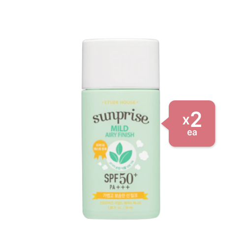 Shop [Deal] ETUDE - Sunprise Mild Airy Finish Sunscreen SPF 50+ PA+++ - 55ml (2ea) Set | STYLEVANA