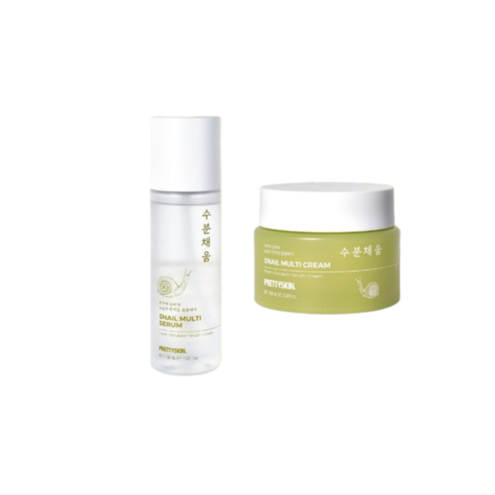 Shop PRETTYSKIN - Snail Multi Cream - 100ml (1ea) + Snail Multi Serum - 150ml (1ea) Set | STYLEVANA